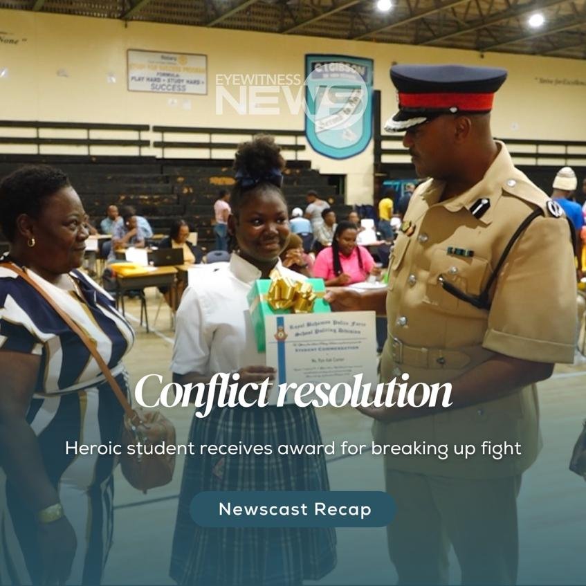 Heroic student receives award for breaking up fight – Eye Witness News