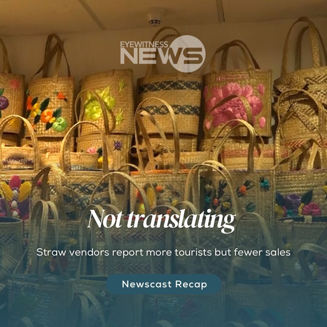 Straw vendors report more tourists but fewer sales – Eye Witness News
