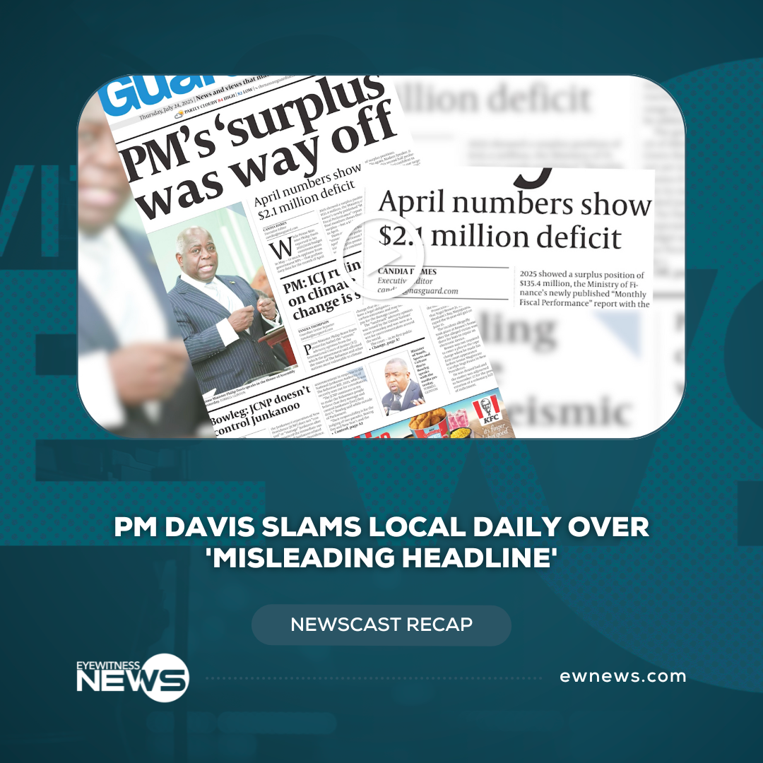 PM Davis slams local daily over ‘misleading headline’ – Eye Witness News